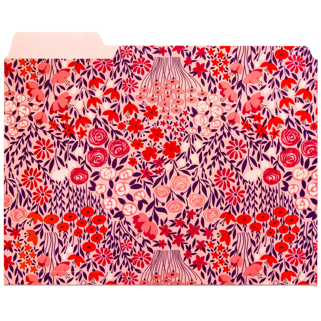 Floral Pattern File Folders | Letter Size Colorful Folders for Documen ...