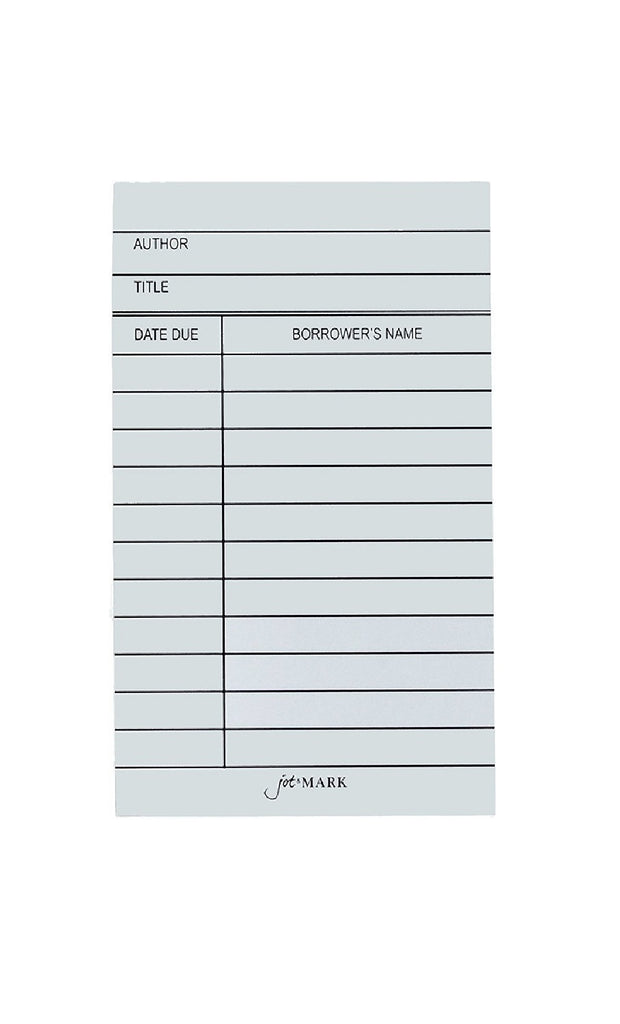Library Cards (Pack of 100) – Jot & Mark
