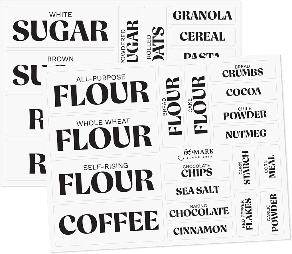 Pantry Labels for Kitchen Organization and Storage, Clear Stickers (Se ...