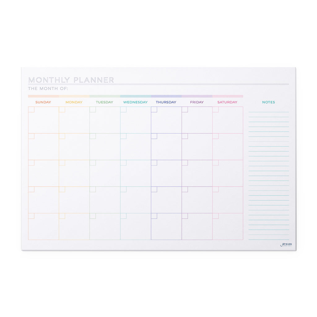 Monthly Planner Desk Size (Pastel) – Jot & Mark