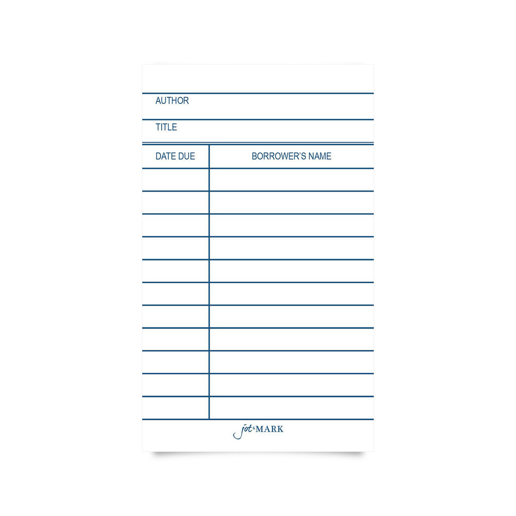 Library Cards (Pack of 100) – Jot & Mark